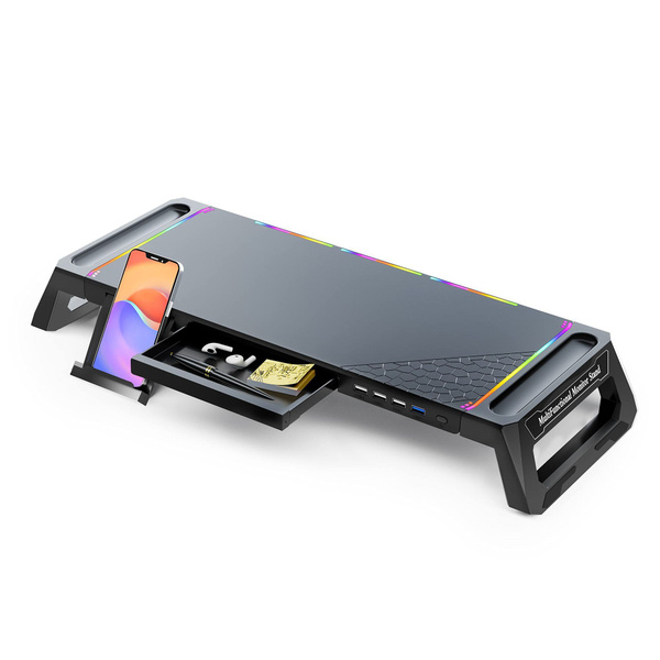 Подставка под монитор с USB хаб EVOLUTION MS200 RGB купить на OZON по низкой цене (1815915128)