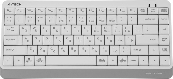 Клавиатура A4TECH Fstyler FBK11, USB, Bluetooth/Радиоканал, белый серый fbk11 white купить на ...