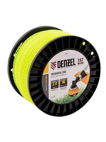 Леска для триммера, витой квадрат, 2,0мм х 357 м, Denzel 96297 купить ...