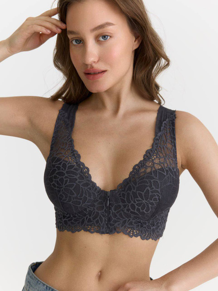 Топ-бюстье Женский Caitline бюстье, мягкая чашка на каркасе, размер 80D, 80E черный графит ...