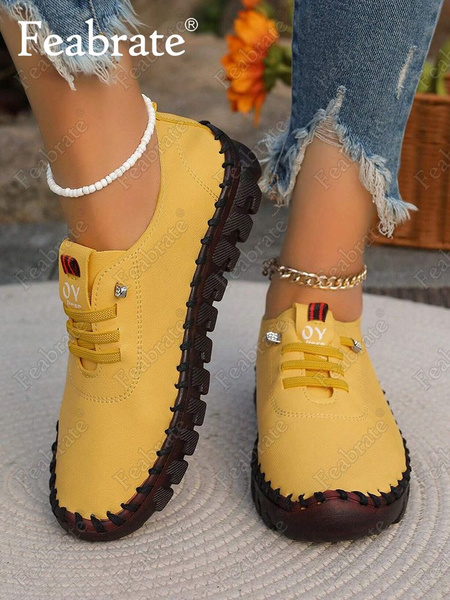 Кроссовки Женский Feabrate Искусственная кожа Бег, размер 42 R (средняя) Демисезон Шнурки купить ...