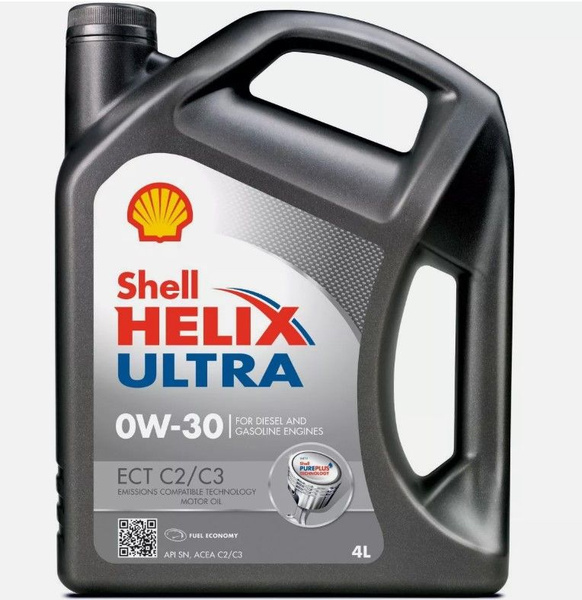 Масло моторное Shell SHELL HELIX ULTRA ECT C2/C3 0W-30 Синтетическое 4 ...