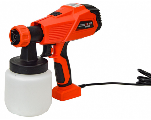 Краскопульт электрический BRAIT BSG-500 ( 500 Вт, бачок 800 мл, максимальная подача 350 мл/мин ...