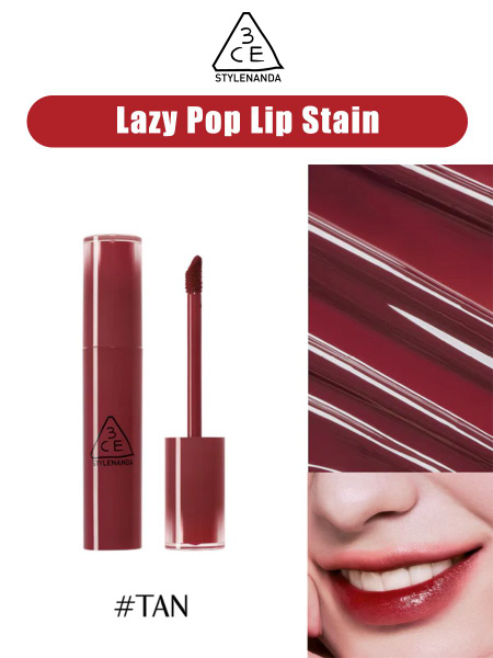 Помада на губах 3CE Lazy Pop Lip Stain , Матовая, увлажняющая помада ...
