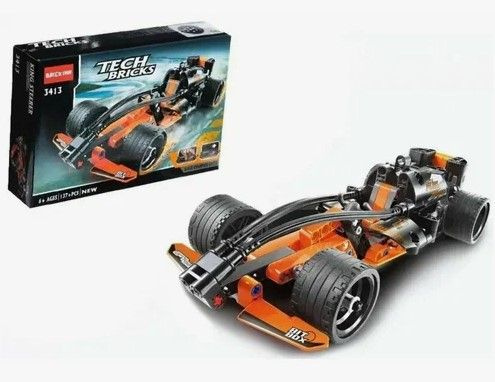 Конструктор 3413 Tech Bricks Гоночный болид с инерционным механизмом 137 деталей купить на OZON ...