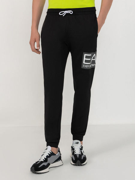 Брюки Мужской EA7 черный Хлопок Повседневный, размер 48, 50 На любой сезон Камбоджа купить c ...
