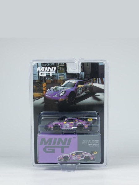 Машинка MINI GT 1/64 #793 Porsche 911 GT3 R #27 HubAuto Racing2023 FIA ...