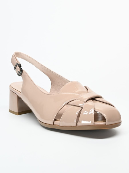 Босоножки Женский Ascalini Стандартный низкий (до 4 см) Кожа натуральная лакированная, размер 38 ...