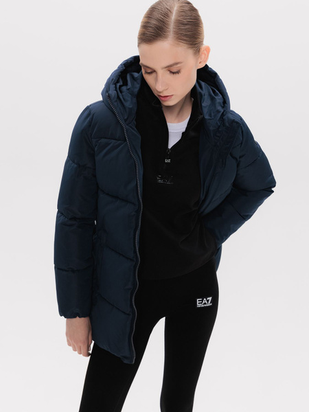 Куртка Женский EA7 темно-синий Полиэстер, размер 46, 48 Демисезон Полиэстер Китай купить c ...