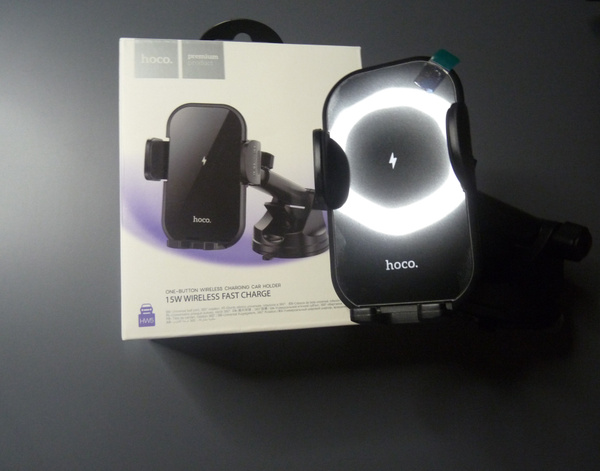 Держатель для телефона HOCO HW5 с беспроводной зарядкой черный с ...