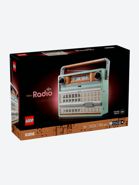 Конструктор LEGO Icons Ретро Радио, 906 деталей, возраст 18+ (в наборе ...