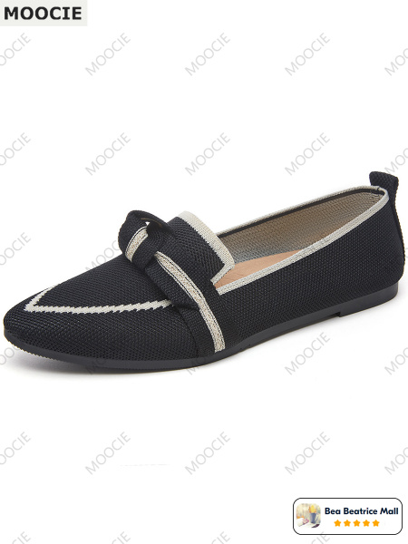Мокасины Женский MOOCIE черный, размер 41 Китай На любой сезон Круглый нос купить c доставкой на ...