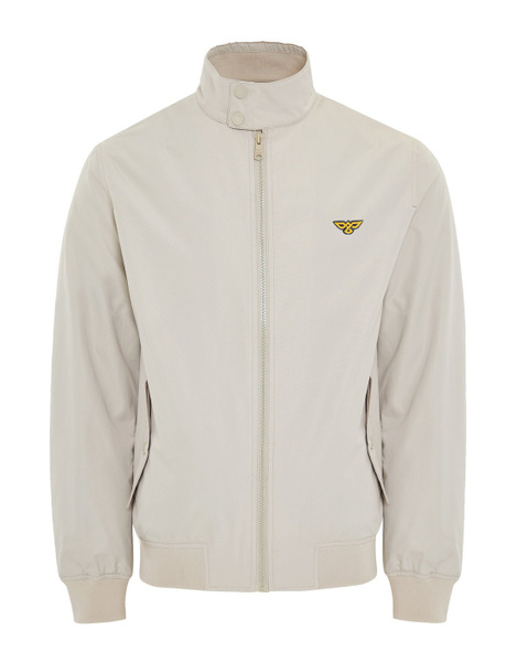 Ветровка Мужской ODEJDA Карманы, Молния светло-бежевый стойка Плащевка, размер 56, 58 Длинный ...