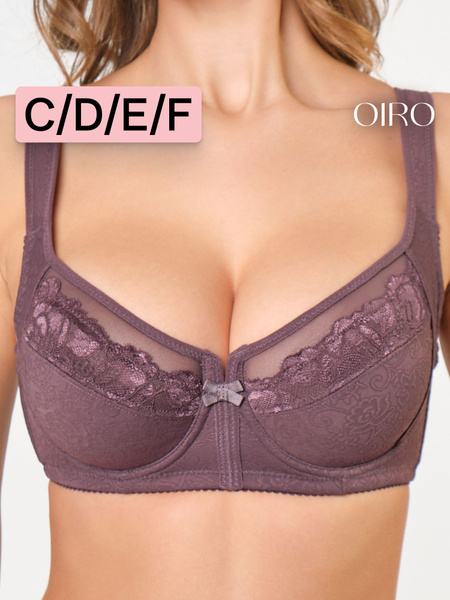 Бюстгальтер Женский OIRO мягкая чашка на каркасе, на косточках, размер 85C фиолетовый ...