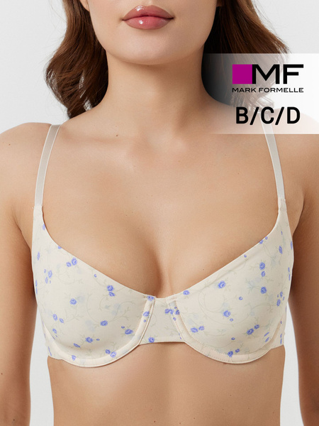 Бюстгальтер Женский Mark Formelle на косточках, размер 75B молочный Микрофибра Повседневный ...