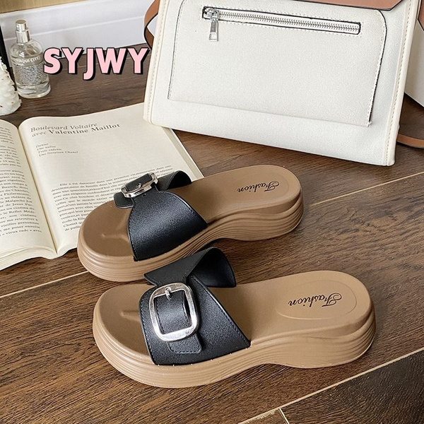 Босоножки Женский SYJWY Платформа Синтетическая кожа, размер 38 Лето Без застёжки купить c ...