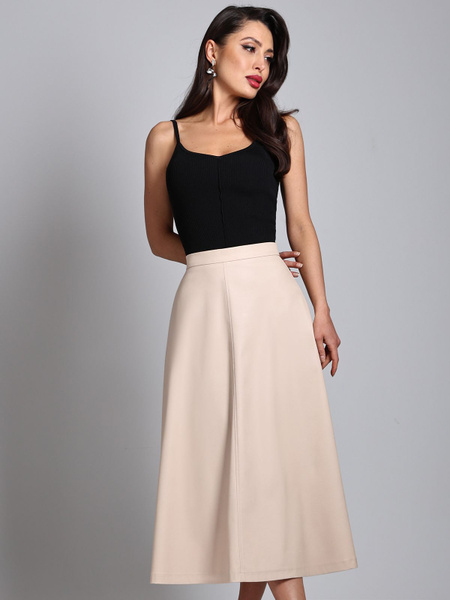 Юбка Женский DStrend светло-бежевый Полиэстер, размер 50 Демисезон купить c доставкой на OZON по ...