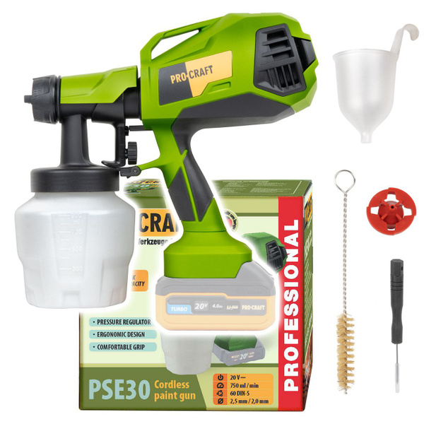 Краскопульт аккумуляторный PSE30 PROCRAFT 20В 750 мл/мин (Без АКБ и ЗУ) купить на OZON по низкой ...