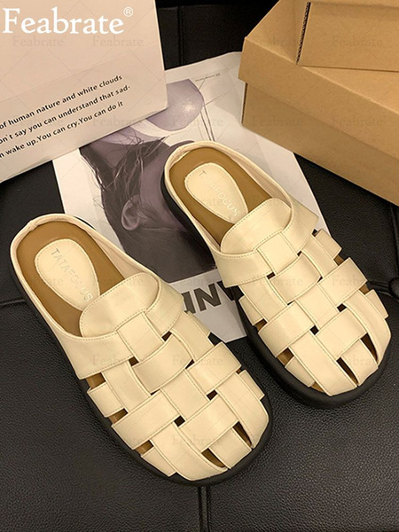 Мюли Женский Feabrate Натуральная кожа, размер 35 Закрытый нос, Водоотталкивающая пропитка Без ...