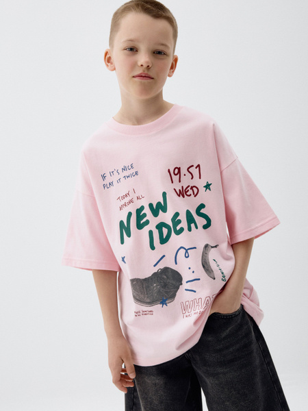 Футболка Мальчики SELA розовый, размер 164 Повседневный Узбекистан купить c доставкой на OZON по ...