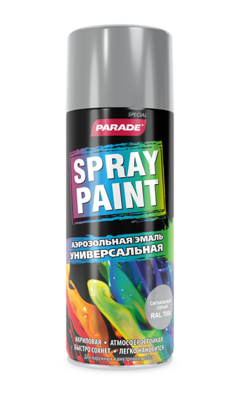 Эмаль аэрозольная PARADE SPRAY PAINT RAL 7004 Сигнальный серый купить ...