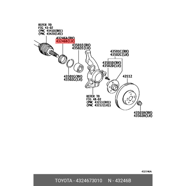 Пыльник ступицы toyota camry 11> TOYOTA-LEXUS 43246-73010 купить c ...