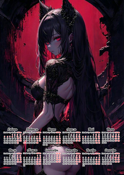 Календарь "Красивые девушки. Аниме 18+" на 2026, формат А4 с ламинацией купить на OZON по низкой ...