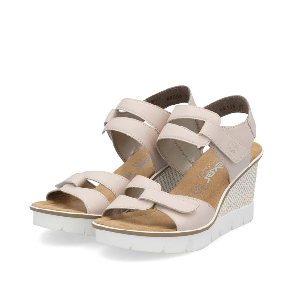 Босоножки Женский Rieker Танкетка Натуральная кожа, размер 39 Мягкая стелька G Лето Швейцария ...