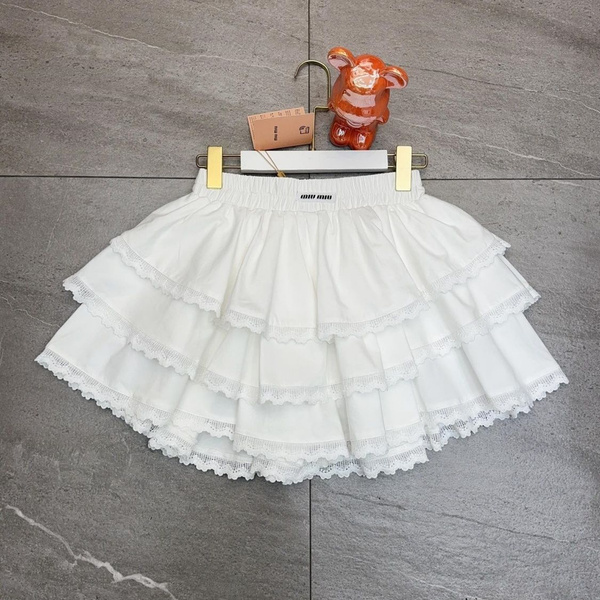 Юбка Женский Miu Miu белый Хлопок размер 42 Логотип купить C доставкой на Ozon по низкой цене