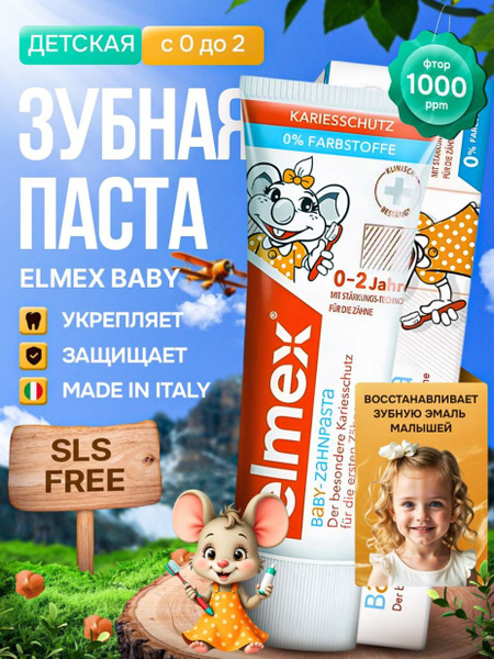Детская зубная паста Colgate Elmex Baby от 0 до 2 лет 50 мл купить на ...