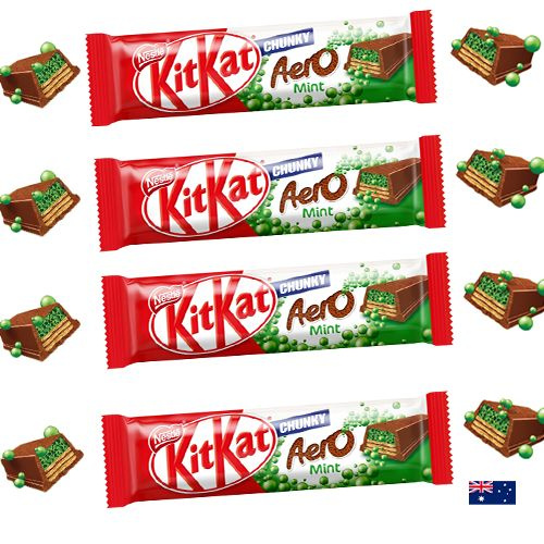 Шоколадные батончики KitKat Chunky Aero Mint 4шт. Австралия купить на ...