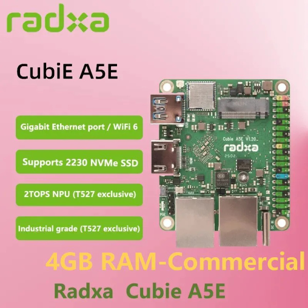 Radxa Cubie A5E A527 4GB-Commercial 8-core CPU и поддерживающие M.2 2230 NVMe SSD купить на OZON ...