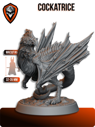 109 отзыв на днд (dnd) "Куролиск" миниатюры 35 мм миниатюра для ...