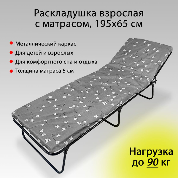Характеристики Ярославские раскладушки Раскладушка Раскладушка взрослая ...