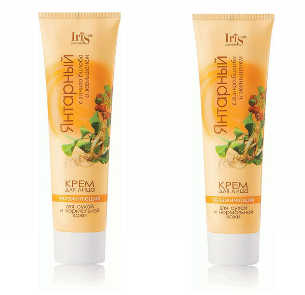 Iris cosmetic Крем для лица Янтарный с женьшенем и гинкго-билоба ...