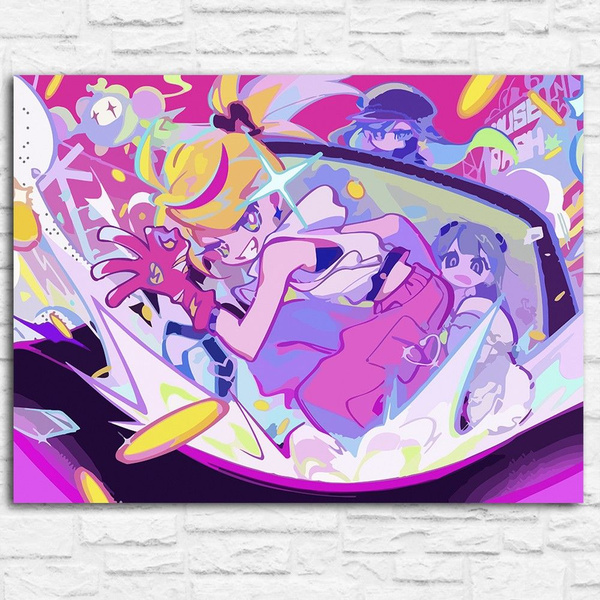 Картина по номерам на холсте игры muse dash (рейму, мику, Rin, Marija ...