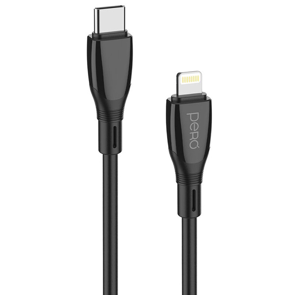 Кабель Pero DC11 PD Type-C - Lightning 27W 1m Black PRDC-11TL1MB - купить по низкой цене в ...