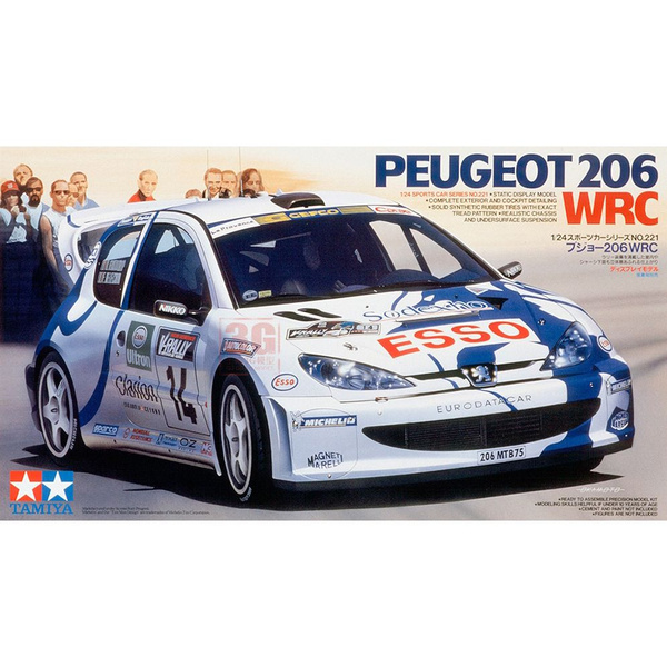 Сборная модель Машинка tamiya-24221 1/24 PEUGEOT 206 WRC Rally Car ...
