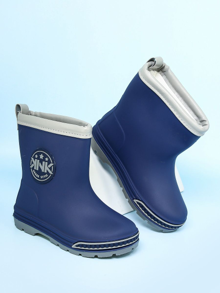 Сапоги резиновые Мальчики KENKA 3 синий EVA Россия Без застёжки Демисезон Легкая модель Без ...