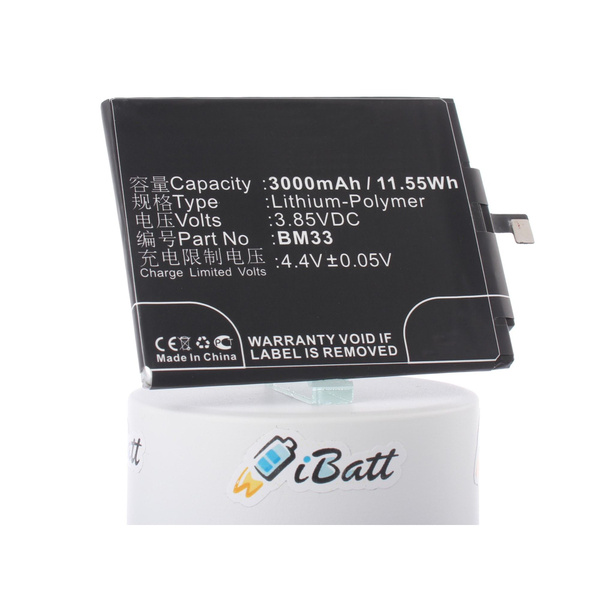 Аккумуляторная батарея iBatt 3000mAh для телефонов, смартфонов BM33 ...