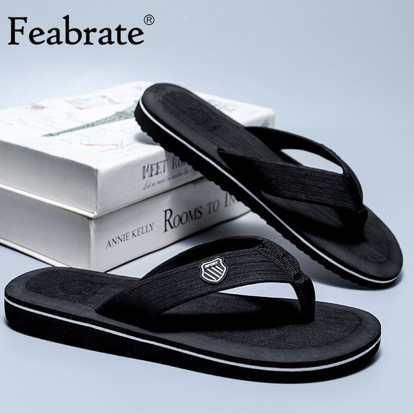 Шлепанцы Мужской Feabrate, размер 43 Однослойная подошва Без каблука Без застёжки Лето купить c ...