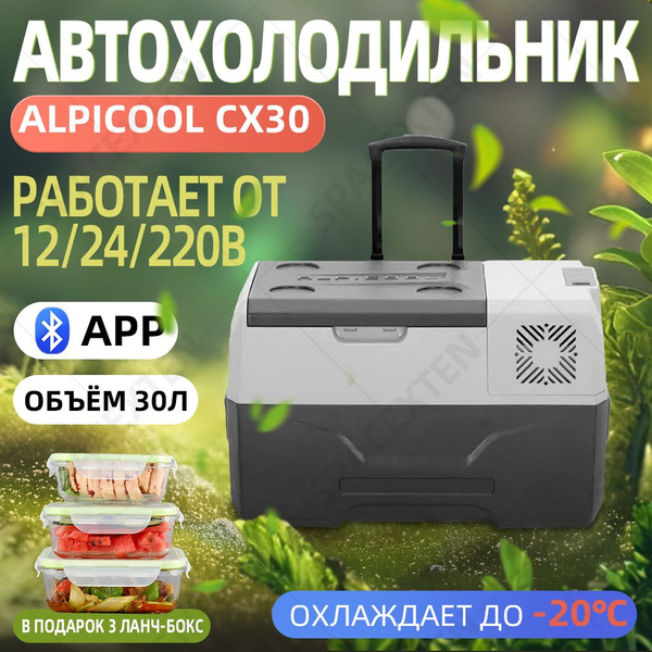 Автомобильный холодильник Alpicool CX30 (12В/24В/220В) 30 литров - купить с доставкой по ...