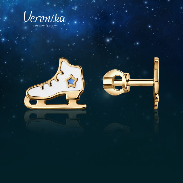 Veronika jewelry factory Серьги ювелирные Серебро позолоченное 925 ...