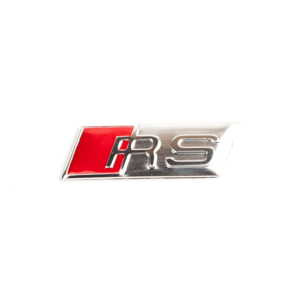 Эмблема Audi RS серебристая маленькая - купить по выгодным ценам в ...