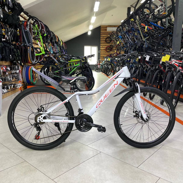 Велосипед горный женский ARIA 26" QUEEN 14" белый/красный / на рост 130 ...