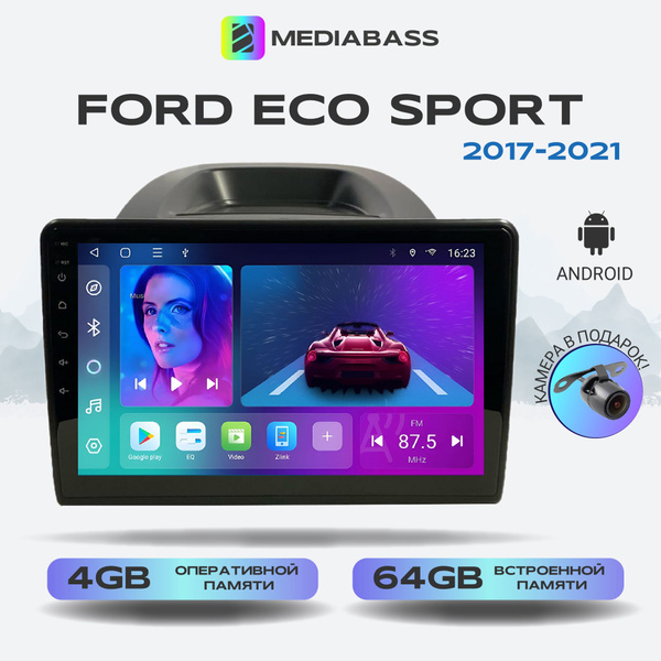 Магнитола MEDIABASS Ford Eco Sport 2017-2021, Android 13, 4/64GB, DSP ...