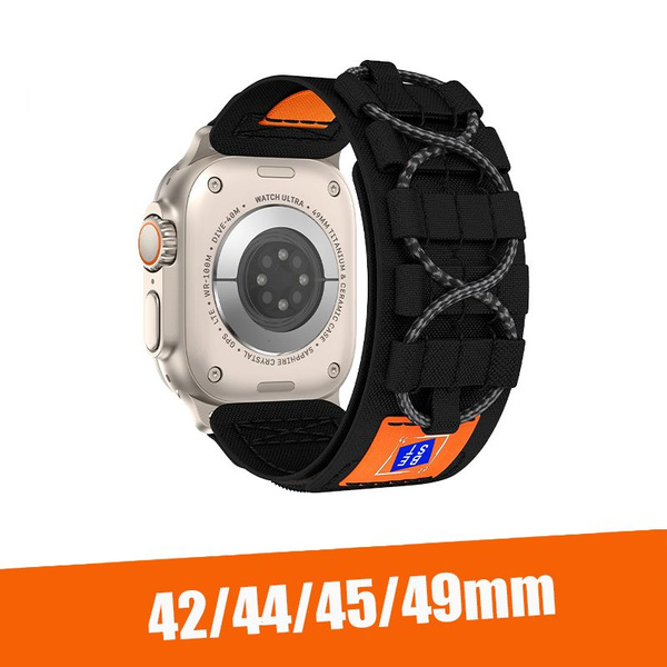 Нейлоновый ремень подходит для Apple Watch серий SE 123456789 и Ultra ...