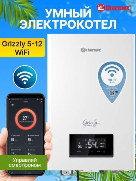 Электрический котел Thermex 12 кВт Grizzly 5-12 кВт Wi-Fi - купить по ...