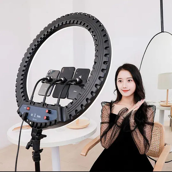 Профессиональная кольцевая лампа 45 см Soft Ring Light RL-18 с пультом ...