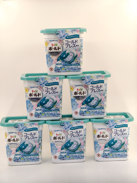 Японские капсулы для стирки Bold Gel Ball 4D, со свежим цветочным ...
